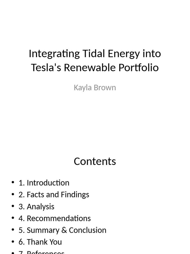 Tesla Tidal Energy Presentation v2 | PDF | Science & Mathematics ...