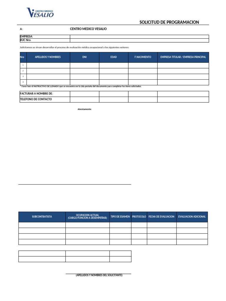 Formato de Programacion | PDF | Business
