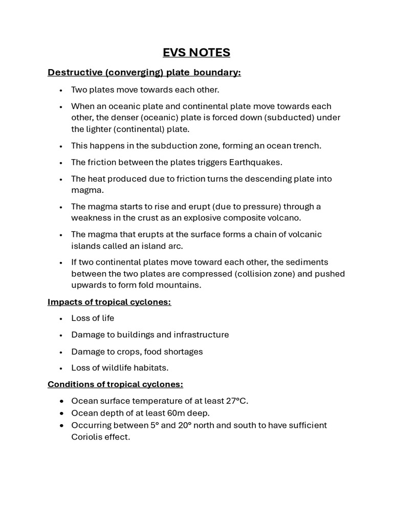 Evs Notes | PDF | Science & Mathematics