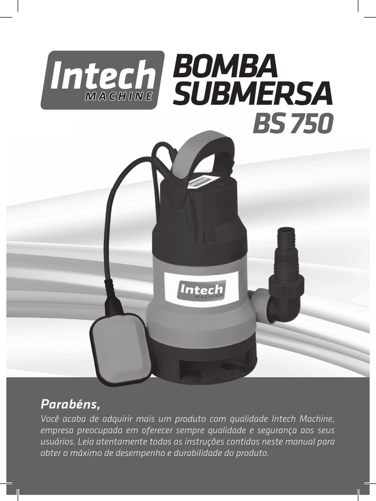 Bs750 Manual Nova Garantia | PDF | Bomba | Máquinas