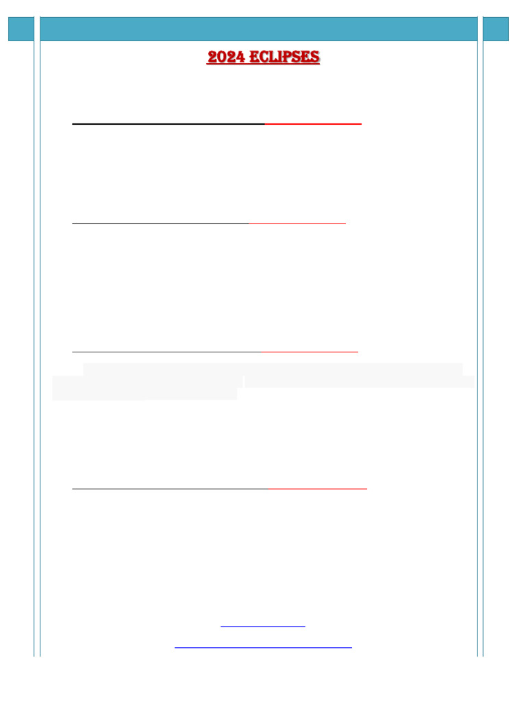 eclipses-2024 | PDF | Solar Eclipse | Eclipse