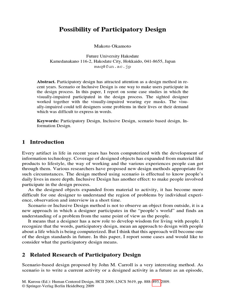 Participatory Design Insights | PDF | Visual Impairment | Cognition