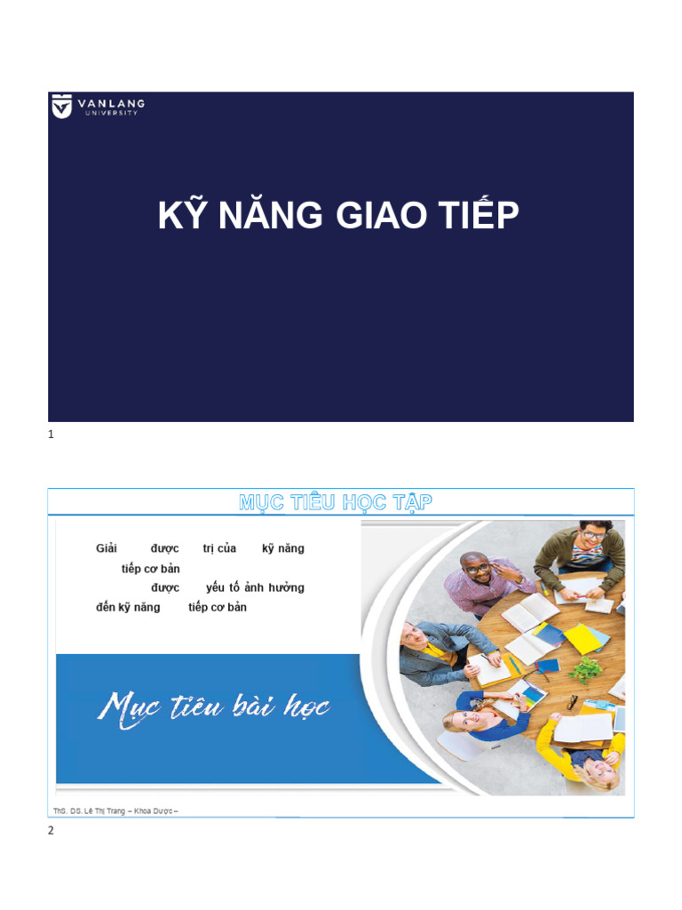 Ká NÄ NG GIAO TIáº P CÆ Báº N | PDF