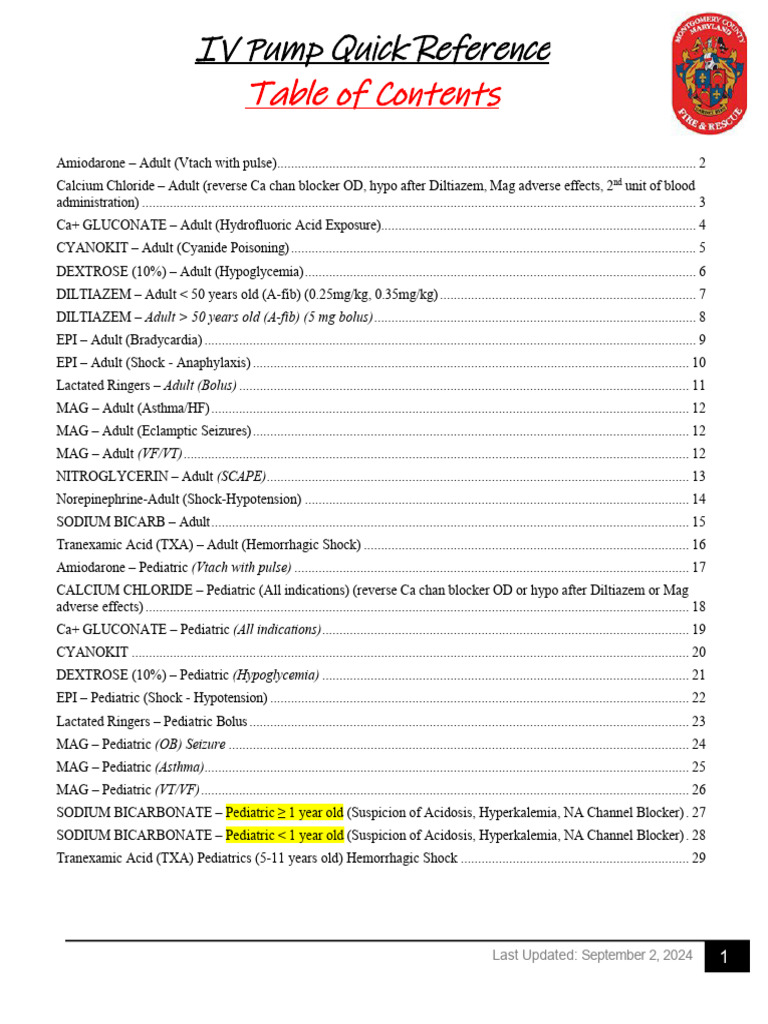 IV Pump Quick Reference | PDF | Intravenous Therapy | Blood Pressure