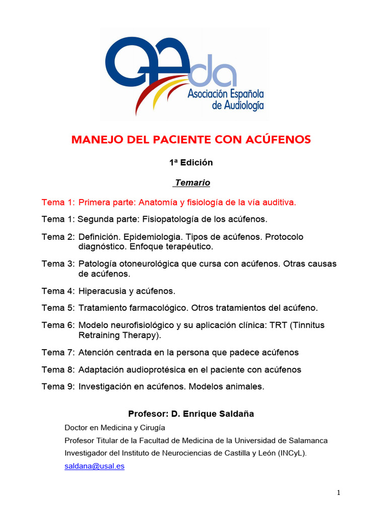 Tema 1, Primera Parte, Resumen | PDF | Sonido | Sistema Auditorio