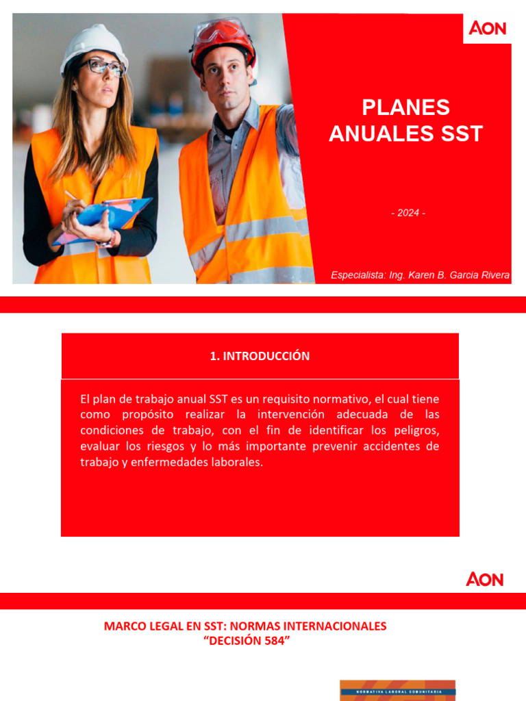 5.-Plan y Programa Anual de SST - AON | PDF | Valores | Business