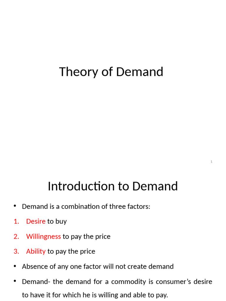 Introduction to Demand Theory | PDF | Demand | Demand Curve
