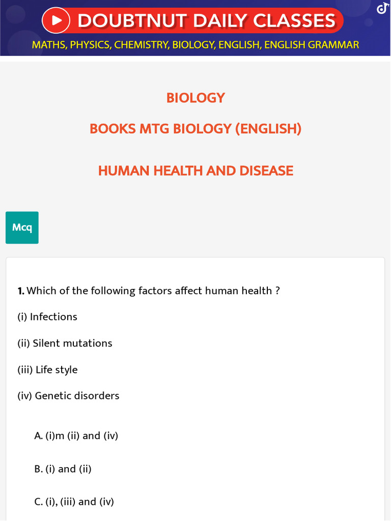 248 Books Doubtnut Question Bank | PDF | Lymphatic System | Reverse ...