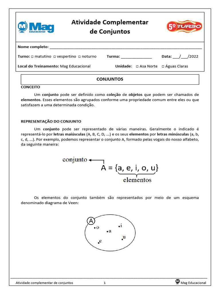 Lista Complementar de Conjuntos | PDF | Conjunto (Matemática) | Números