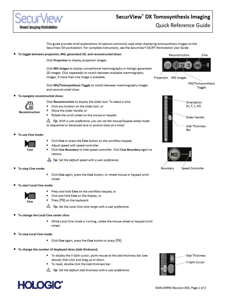 SecurView DX Quick Reference Guide (MAN-04945) English Rev - 003 01-2020 | PDF | Cursor (User ...