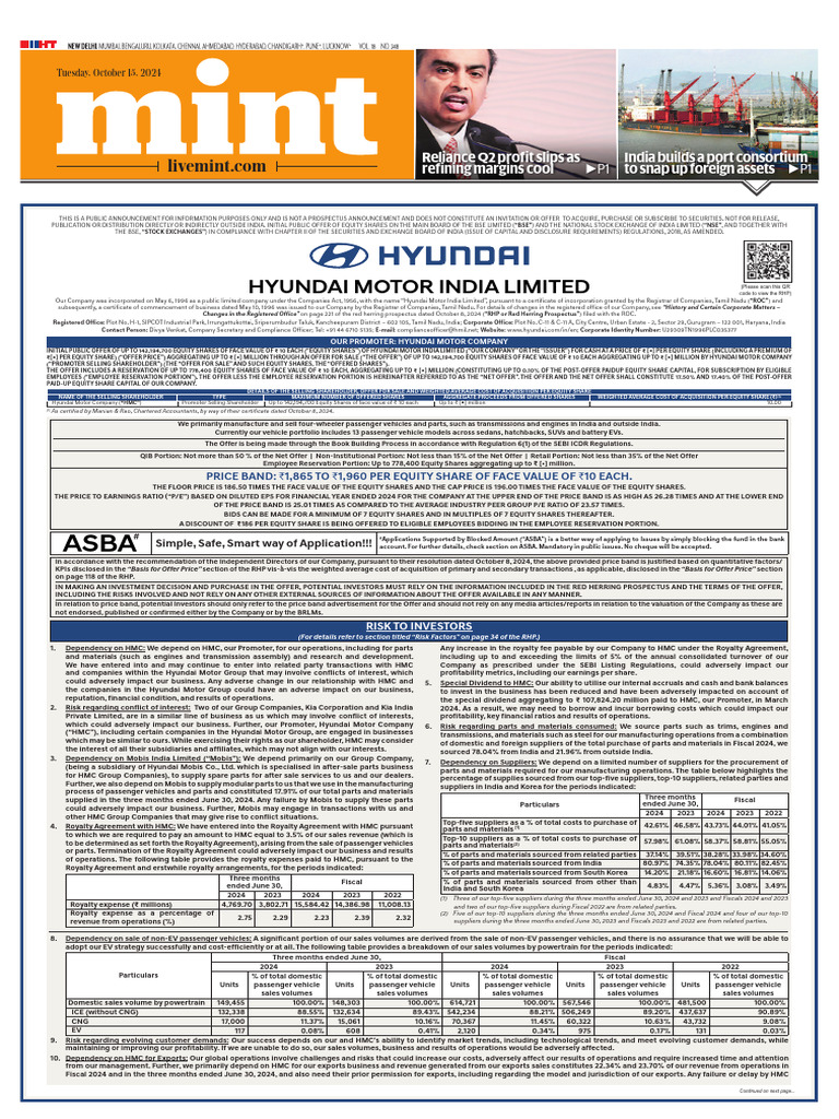 Mint Delhi 15-10-2024 | PDF | Mergers And Acquisitions | Royalty Payment