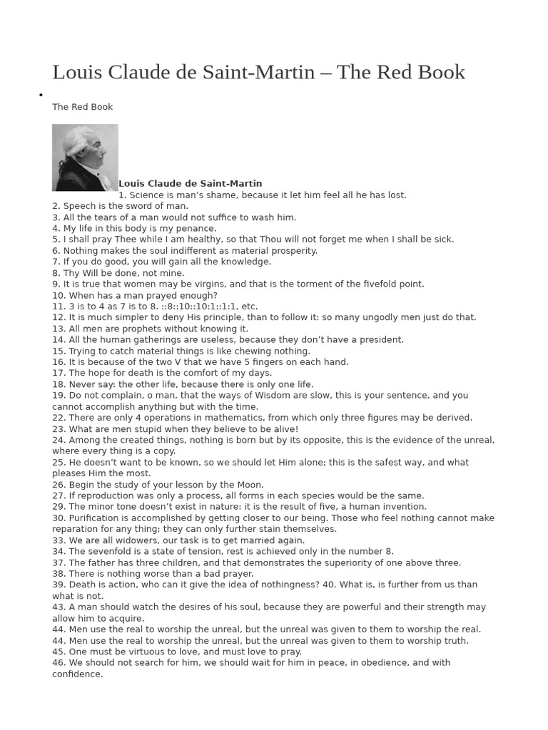 Insights from Louis Claude de Saint-Martin | PDF | Understanding | Reason