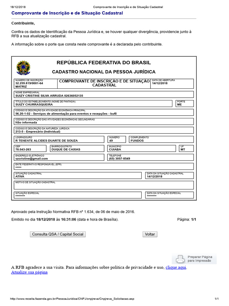 CARTAO CNPJ (2) | PDF | Brasil