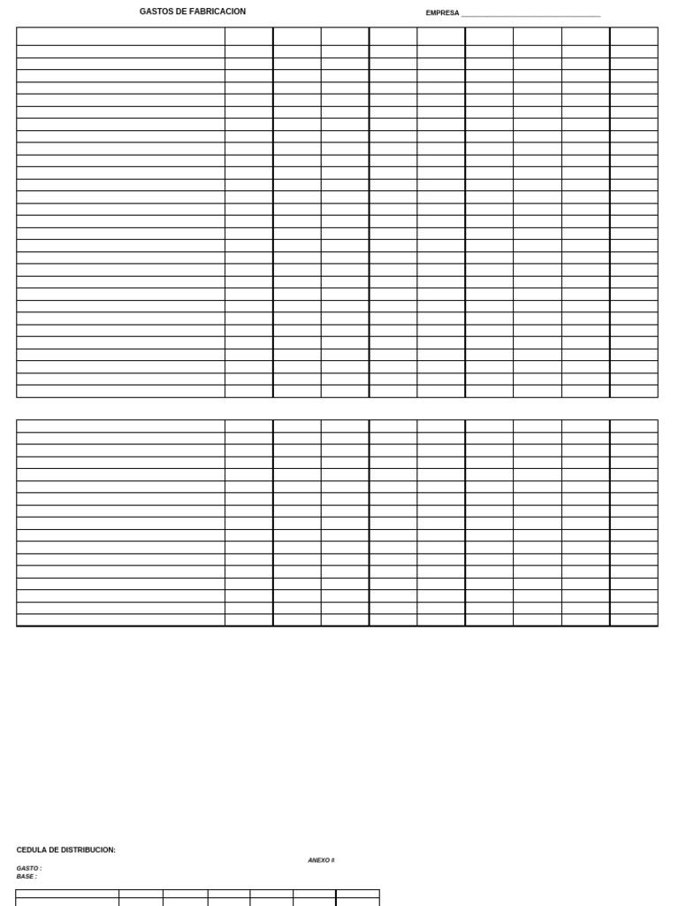 Formatos Gastos Fabri JFS | PDF