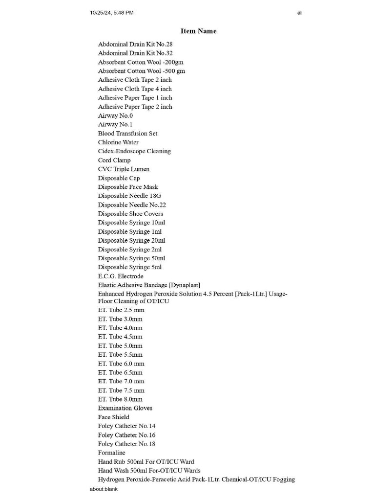 Surgical Stock Availability List 25102024_page-0001 | PDF Surgical Stock Availability List 25102024_page-0001 | PDF