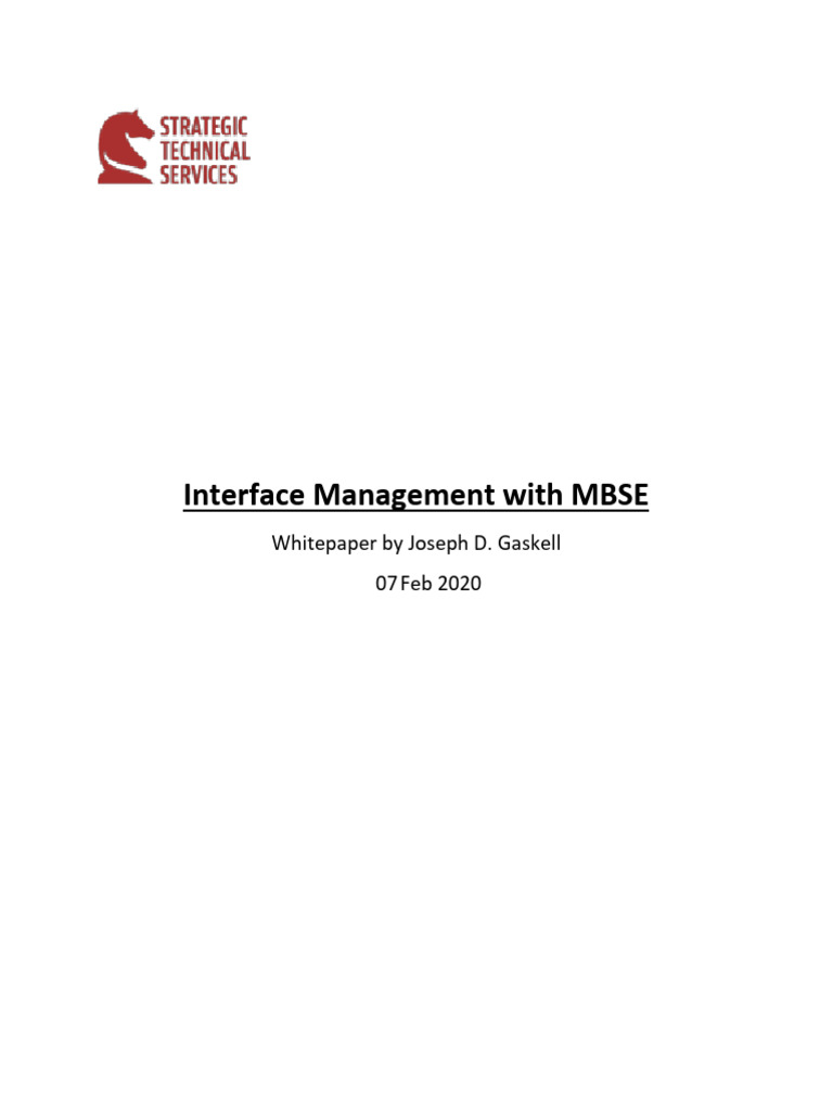 Interface Management in MBSE Systems | PDF | System | Systems Engineering