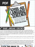 Core Vocabulary Screening | PDF