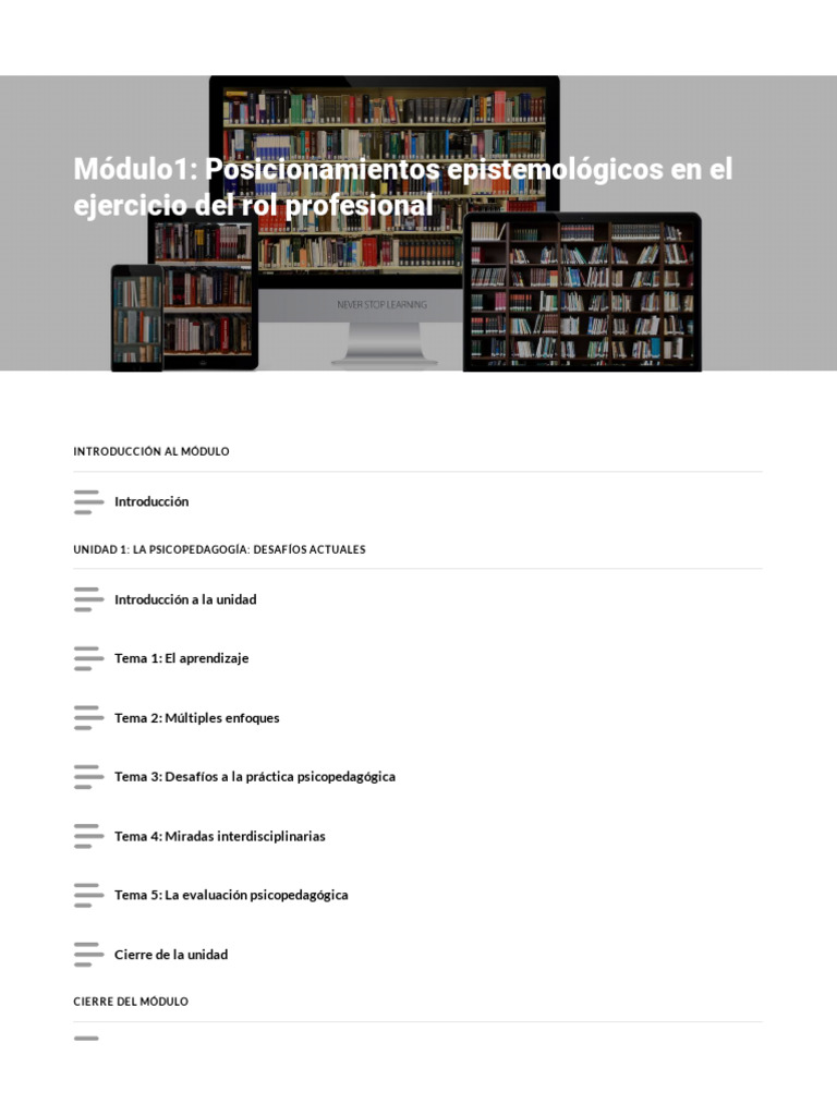 Módulo1: Posicionamientos Epistemológicos en El Ejercicio Del Rol Profesional | PDF ...
