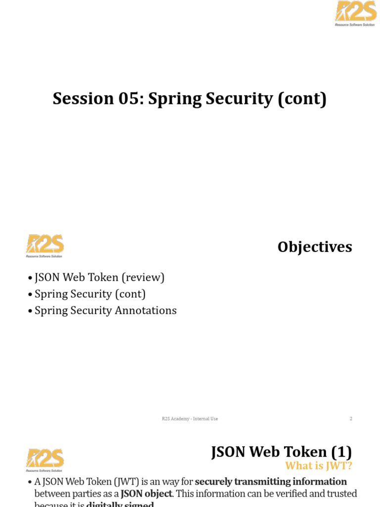 Session05 - Spring Security (Cont) | PDF | Computing | Computer Security