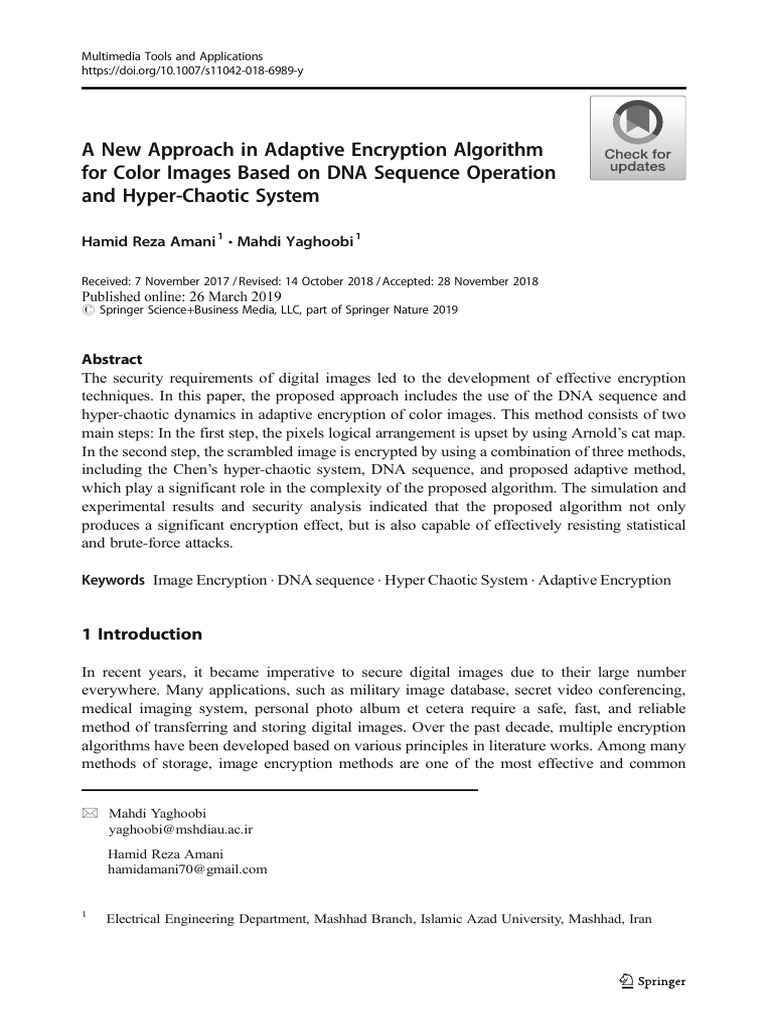 Adaptive Encryption for Color Images | PDF | Matrix (Mathematics ...