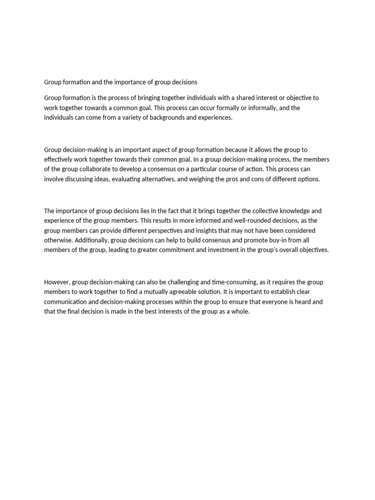 Group Formation | PDF