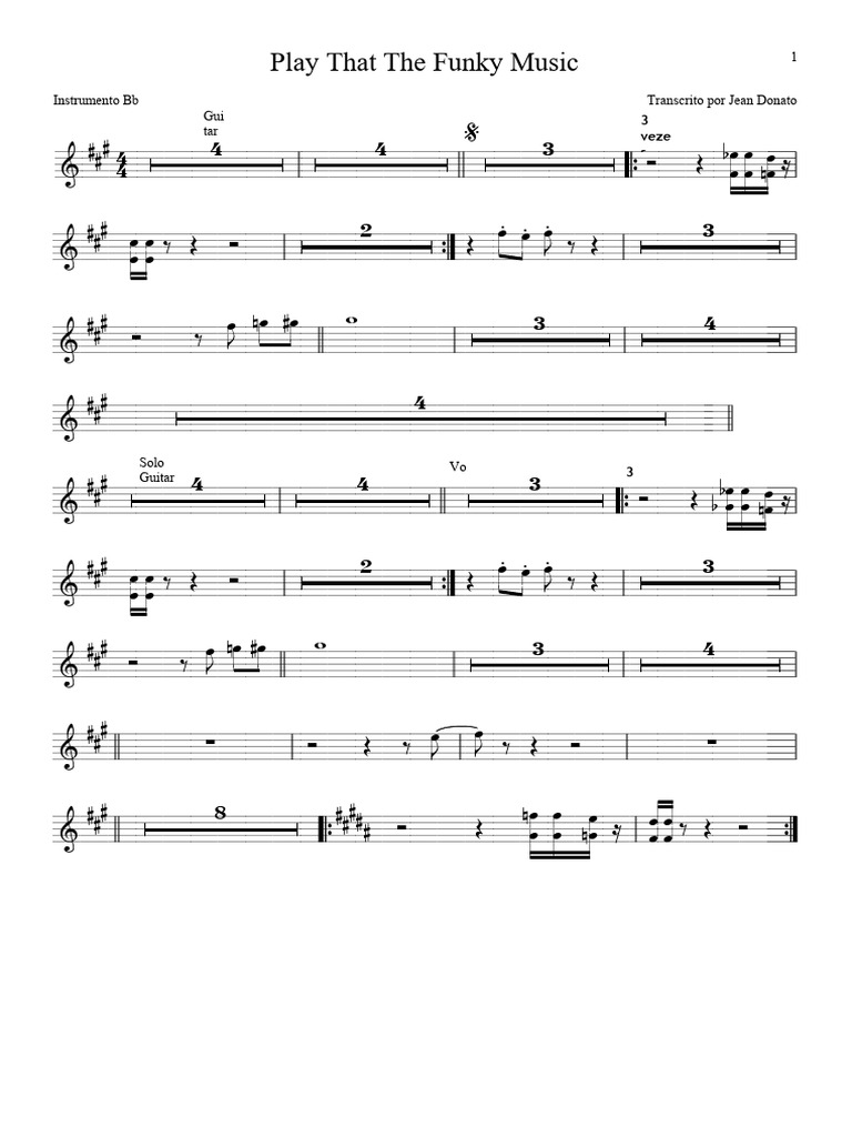 Play That The Funky Music | PDF