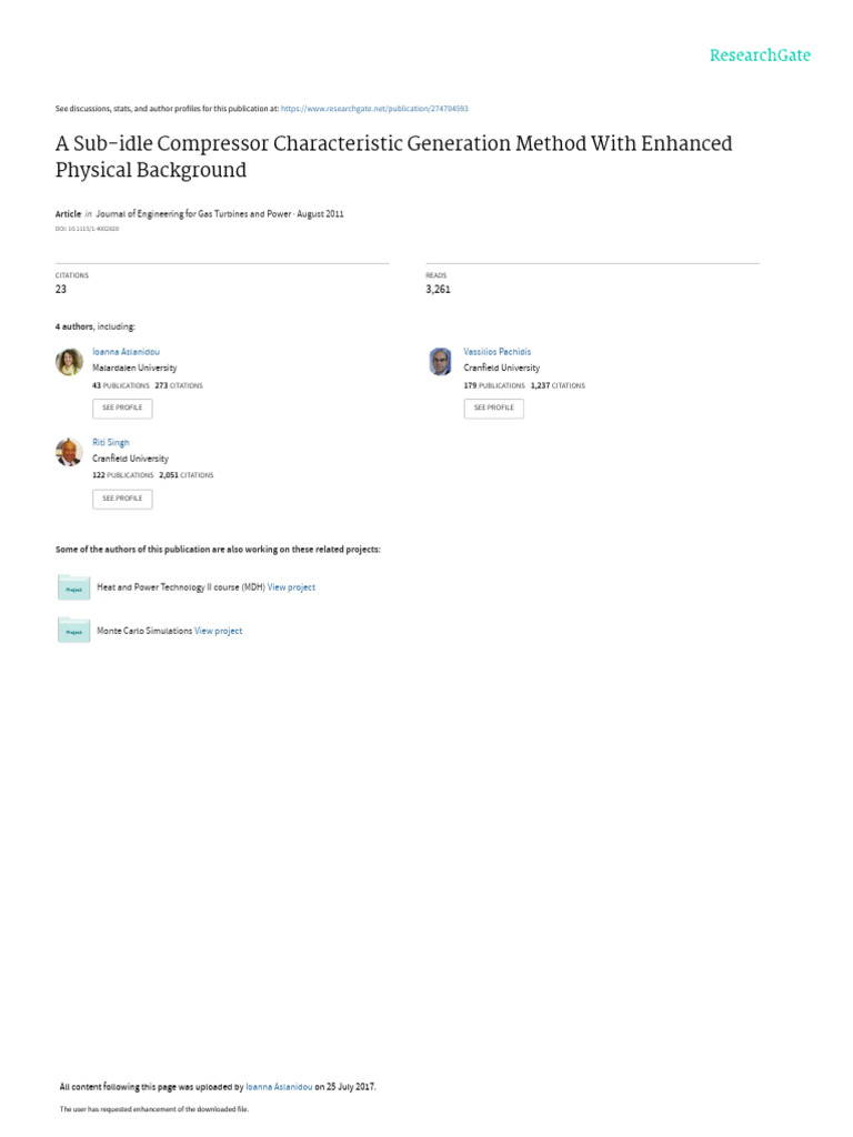 Asub-Idle Compressor Characteristic Generation Method With Enhanced ...