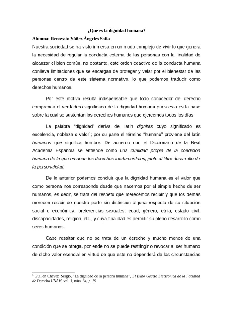 Dignidad Humana | PDF
