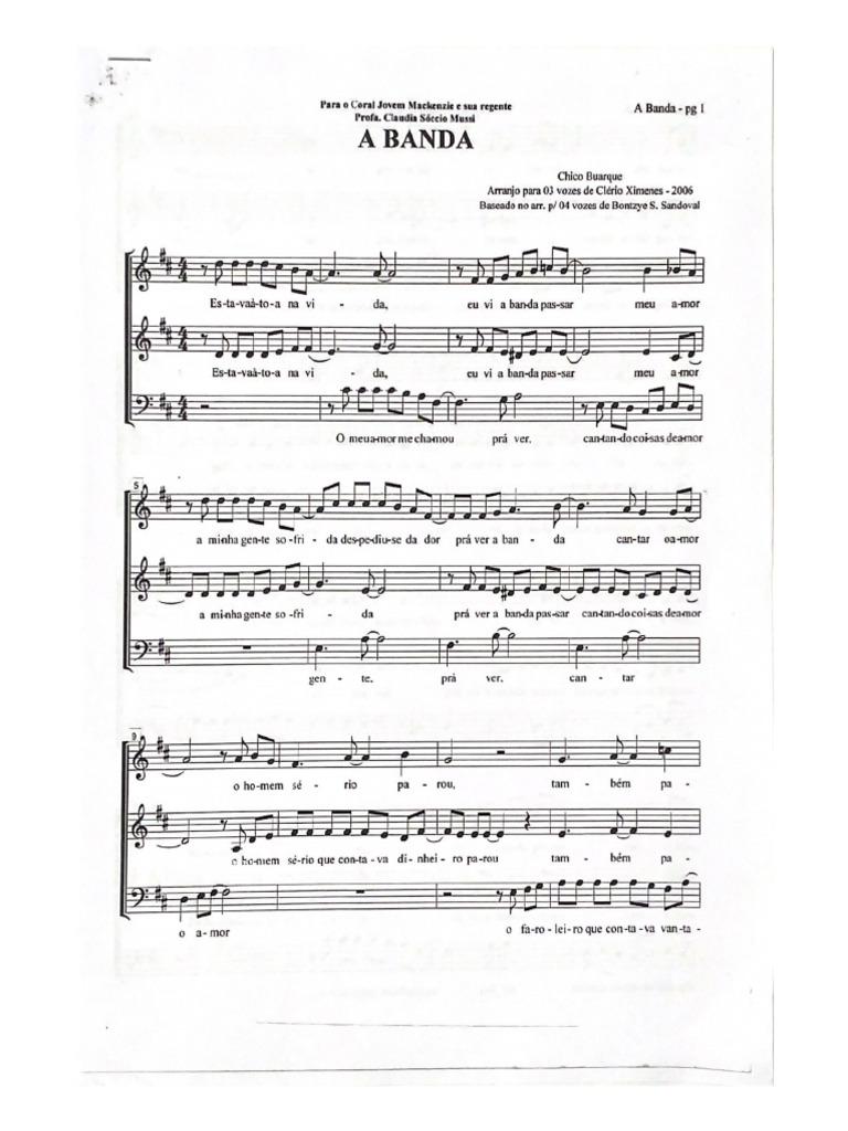 A Banda For Choir | PDF