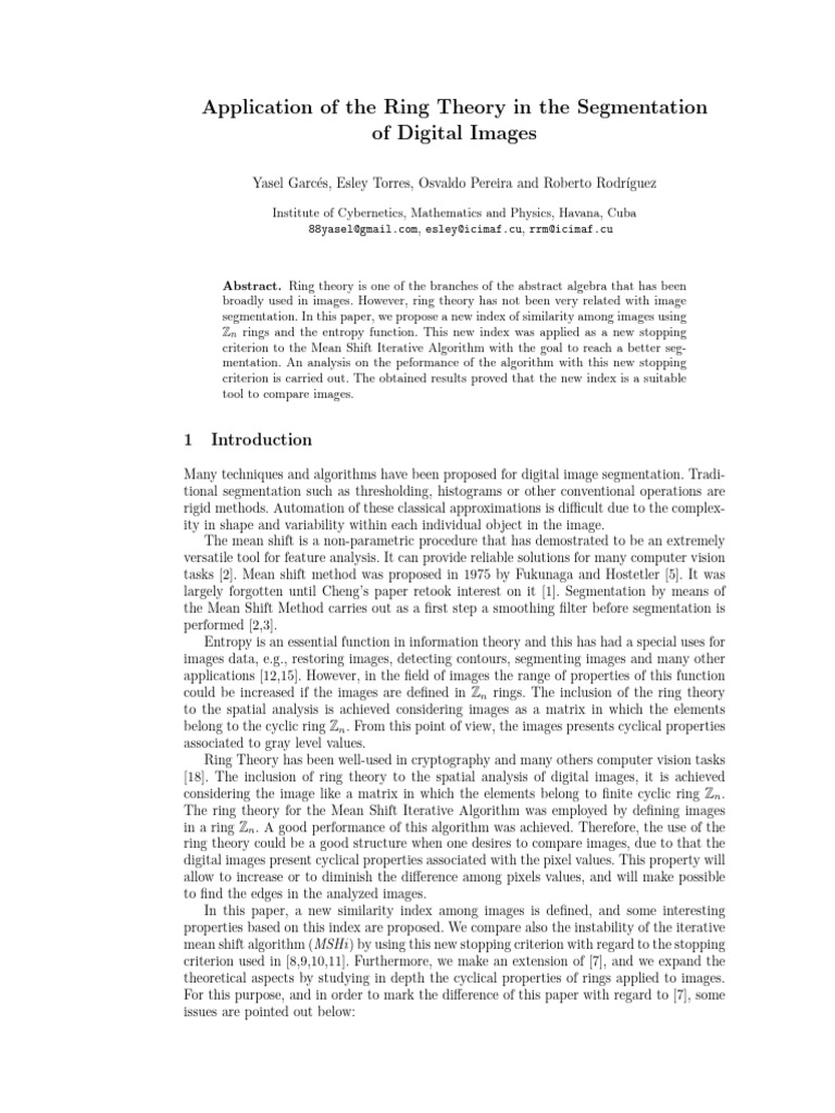 Application of The Ring Theory in The Se 1 | PDF | Ring (Mathematics ...