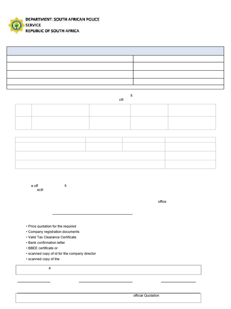 SA - Request For Quotation - Saps 3000 ULTRA325N | PDF