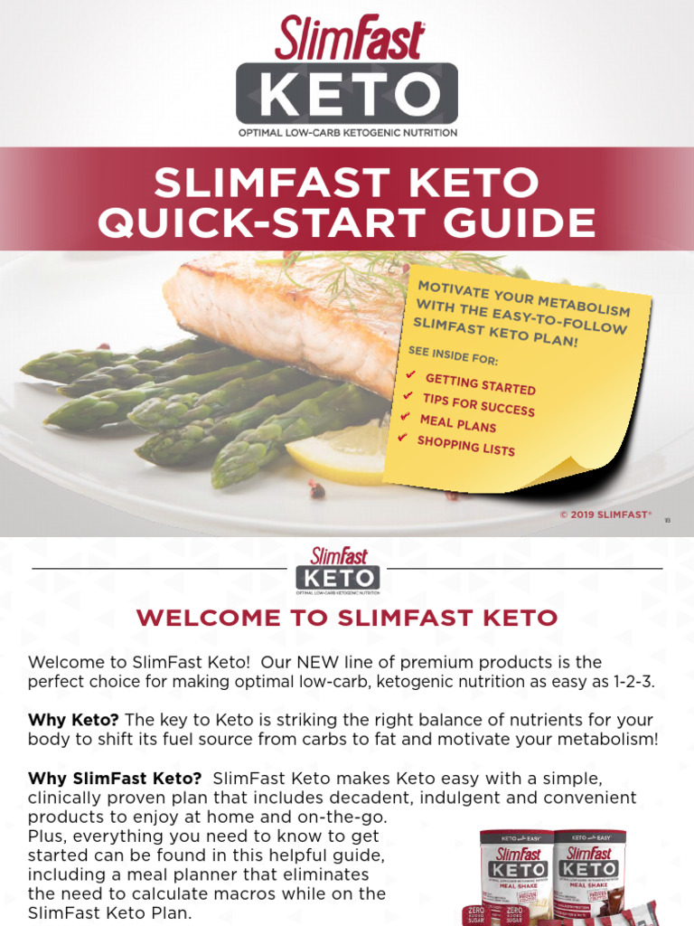 SlimFast Keto Quick Start Guide Aug 2019 | PDF | Ketogenic Diet | Bacon