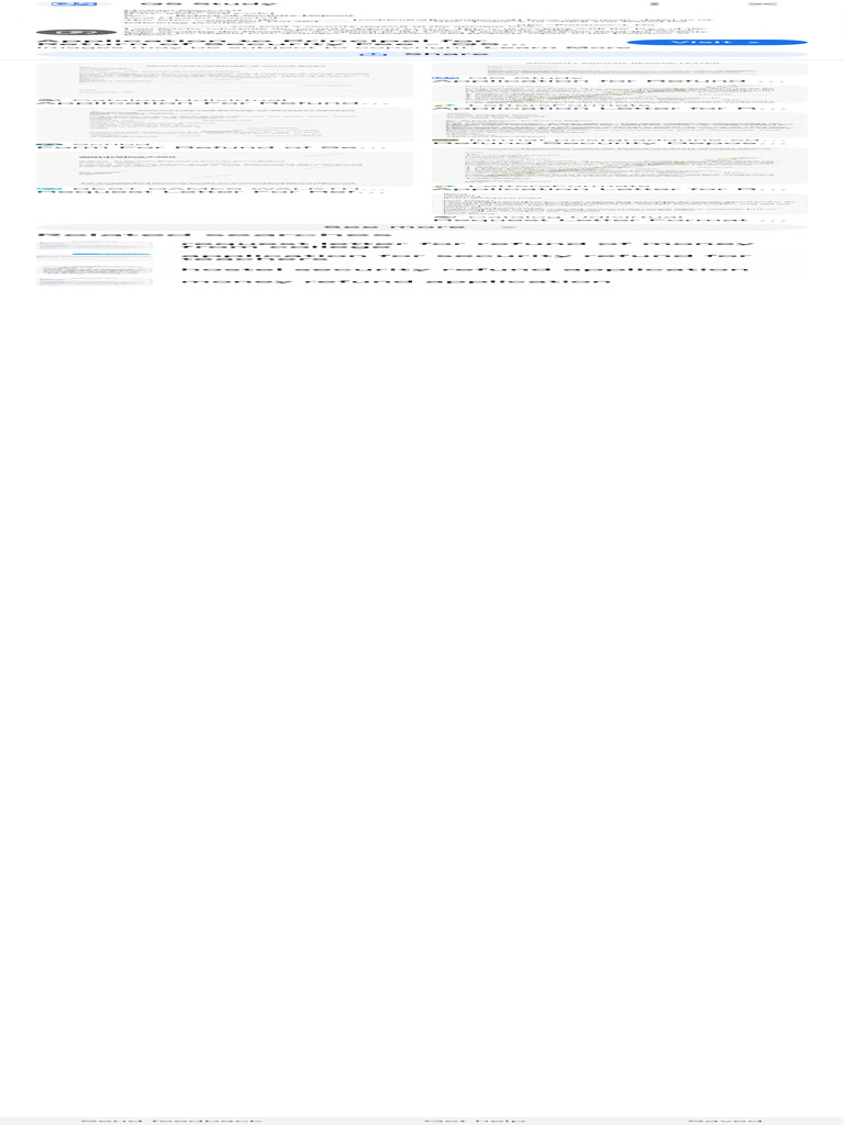 Application For Returning Security Fee - Google Search | PDF | Finance ...