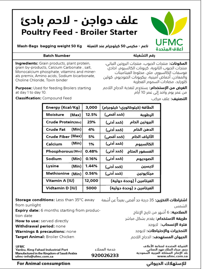 Broiler Starter Poultry Feed Ingredients | PDF | Salt (Chemistry ...