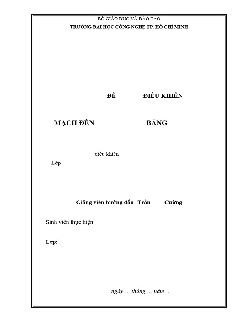 Mạch Đèn Giao Thông Bằng Arduino: Báo Cáo Đề Tài: Vi Điều Khiển | PDF