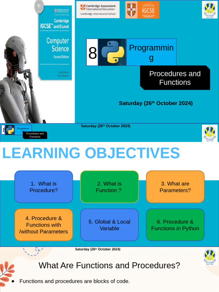 Presentation 10th Grade 1 Pdf Parameter Computer Programming Variable Computer Science 