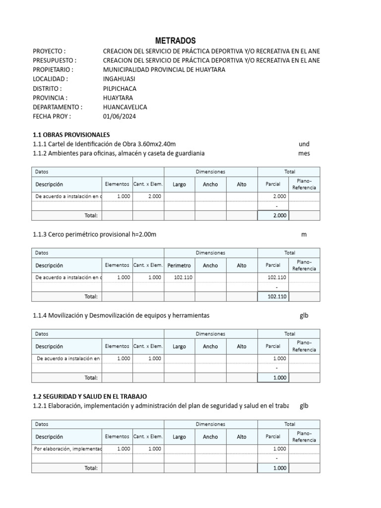 Metrados | PDF | Elementos arquitectónicos | Construyendo tecnología