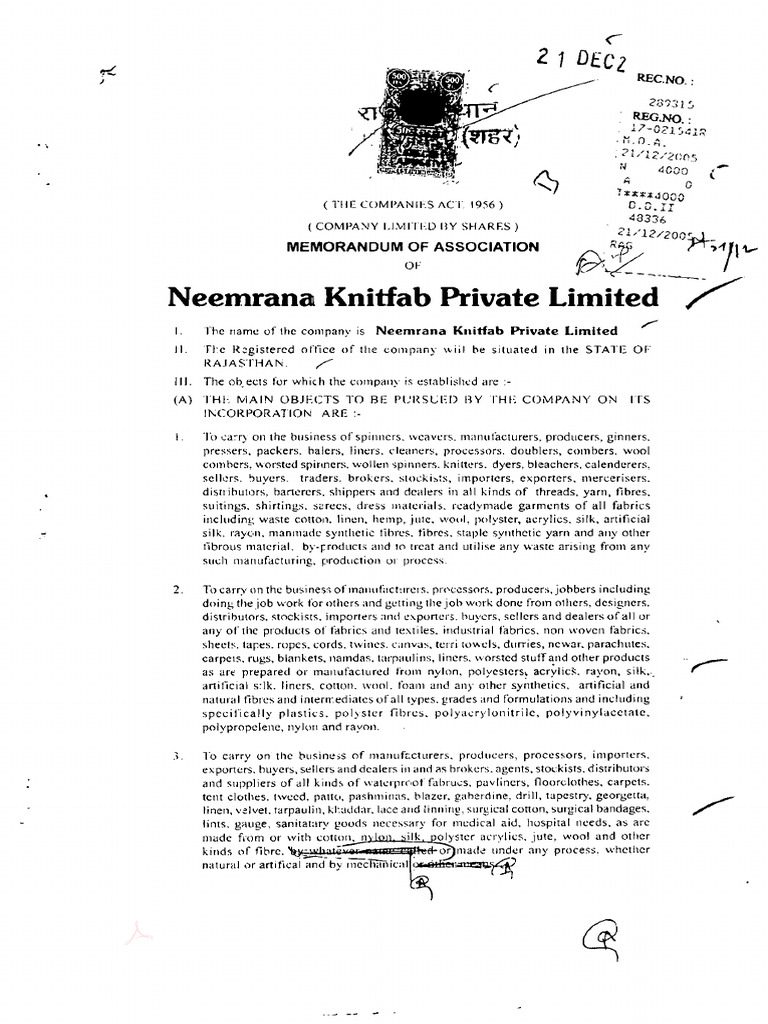 MCA Document Certification | PDF