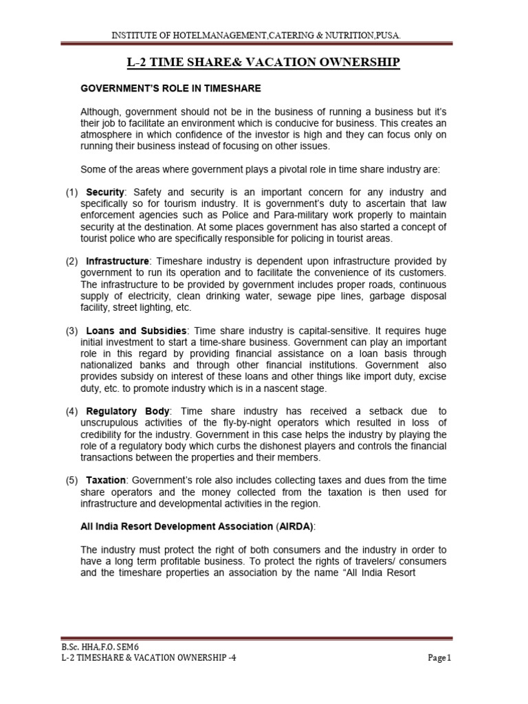 L-2 Timeshare & Vacation Ownership - 4 | PDF | Economies