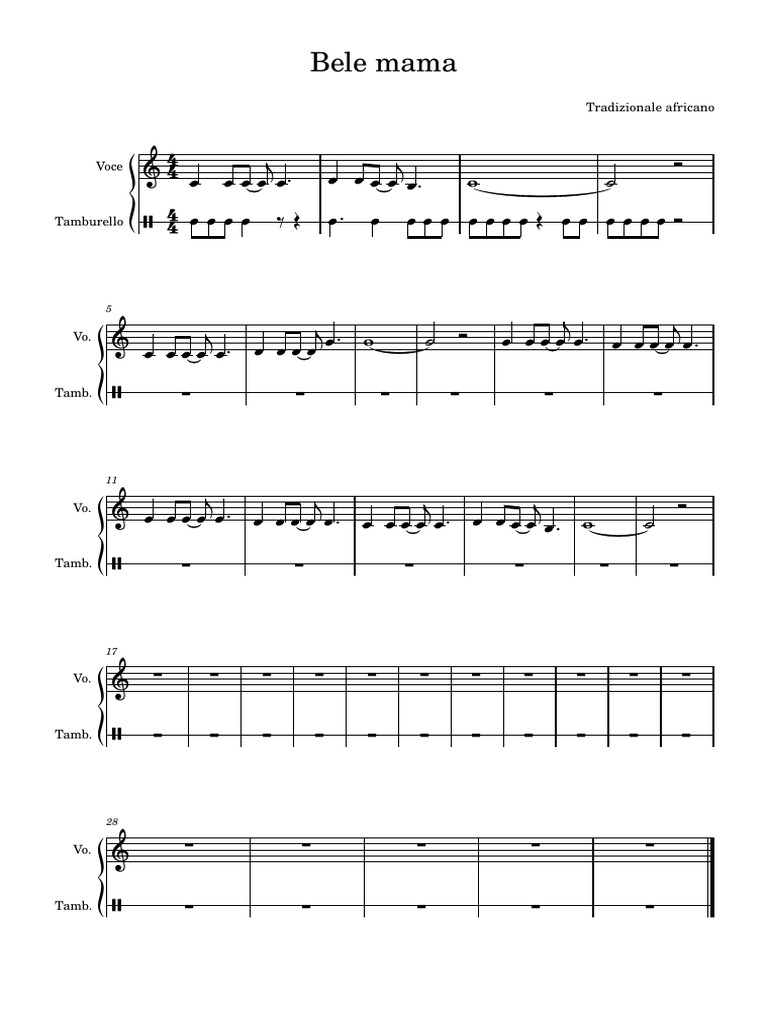 Bele Mama - Voci Bianche | PDF