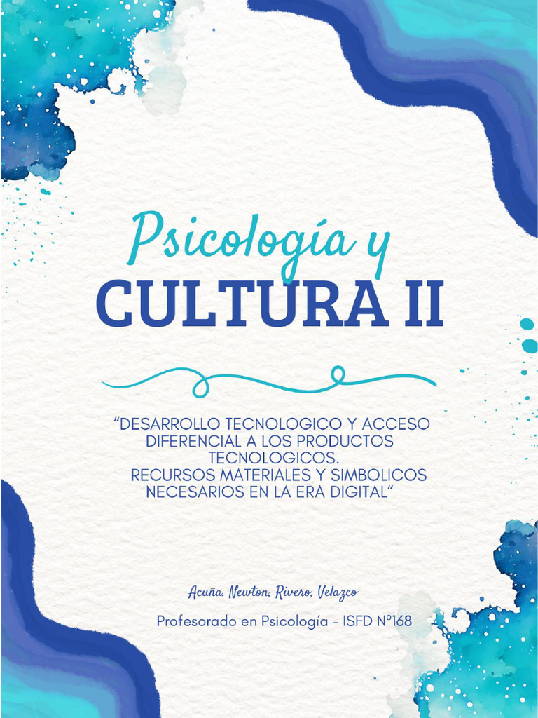 psiycultura2 | PDF | Adolescencia | Tecnología de información y comunicaciones