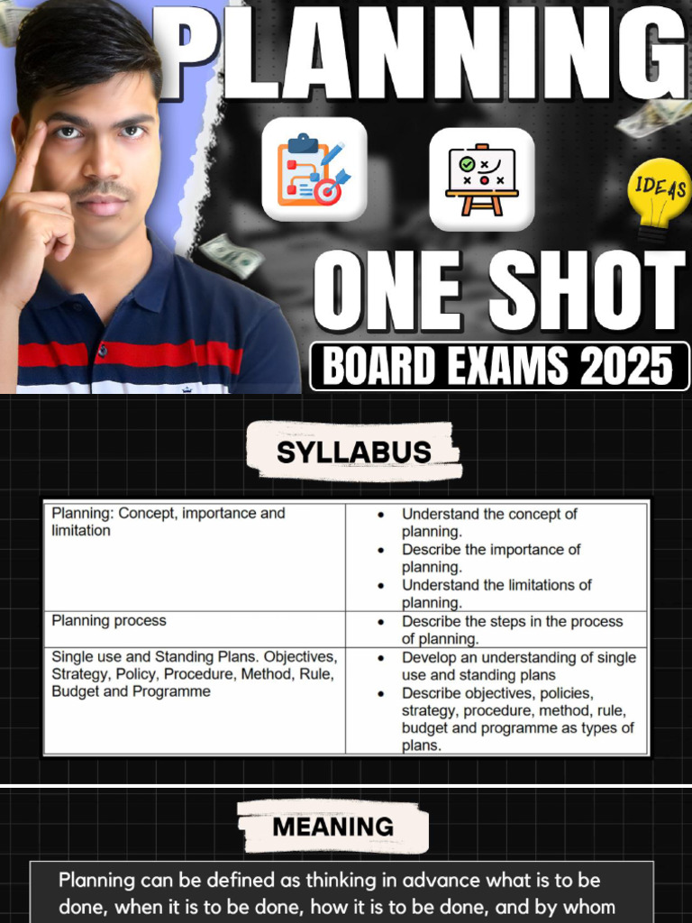 Planning One Shot | PDF