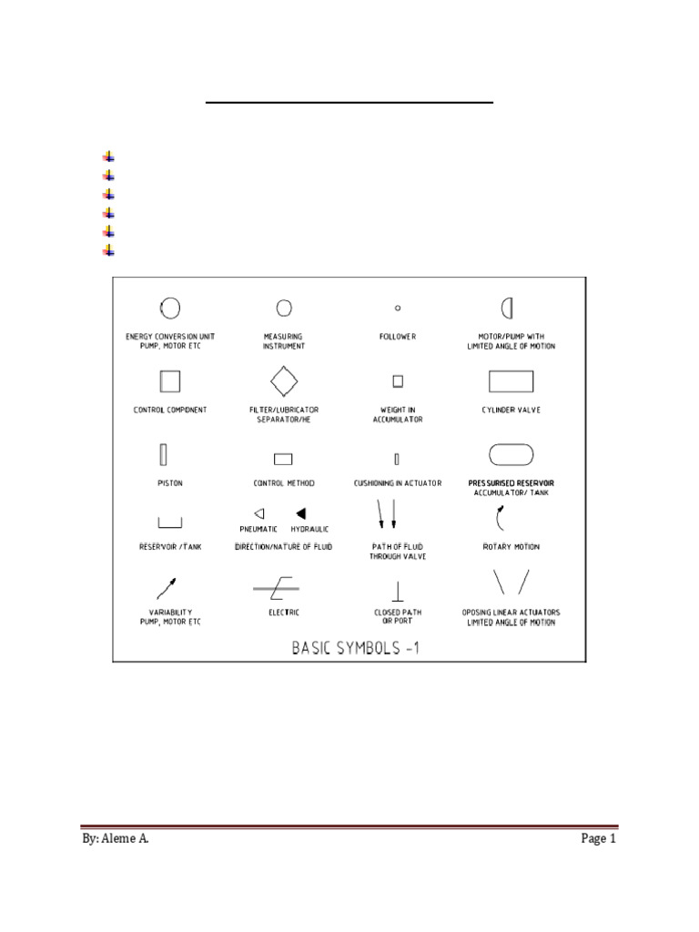 Hydraulic and Pneumatic Symbols Guide | PDF | Valve | Actuator