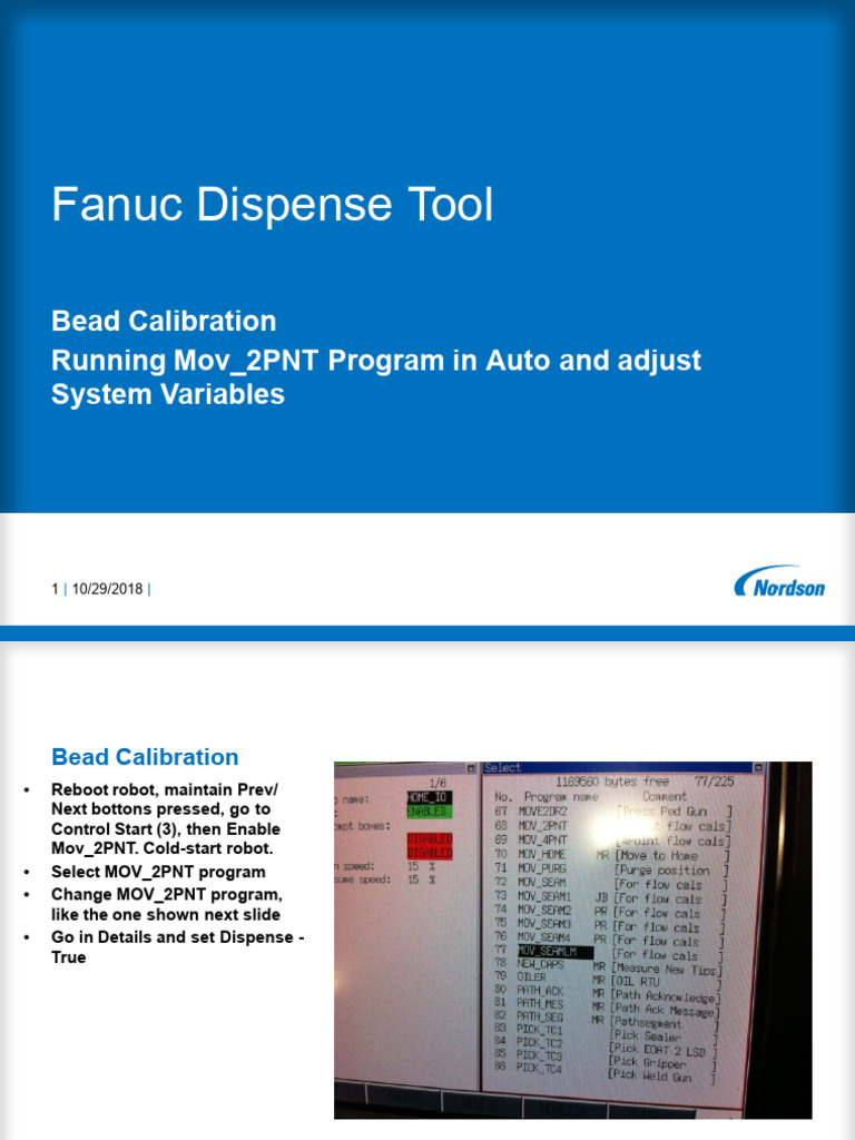 Fanuc Bead Calibration Variables 10292018 | PDF | Calibration | Computing