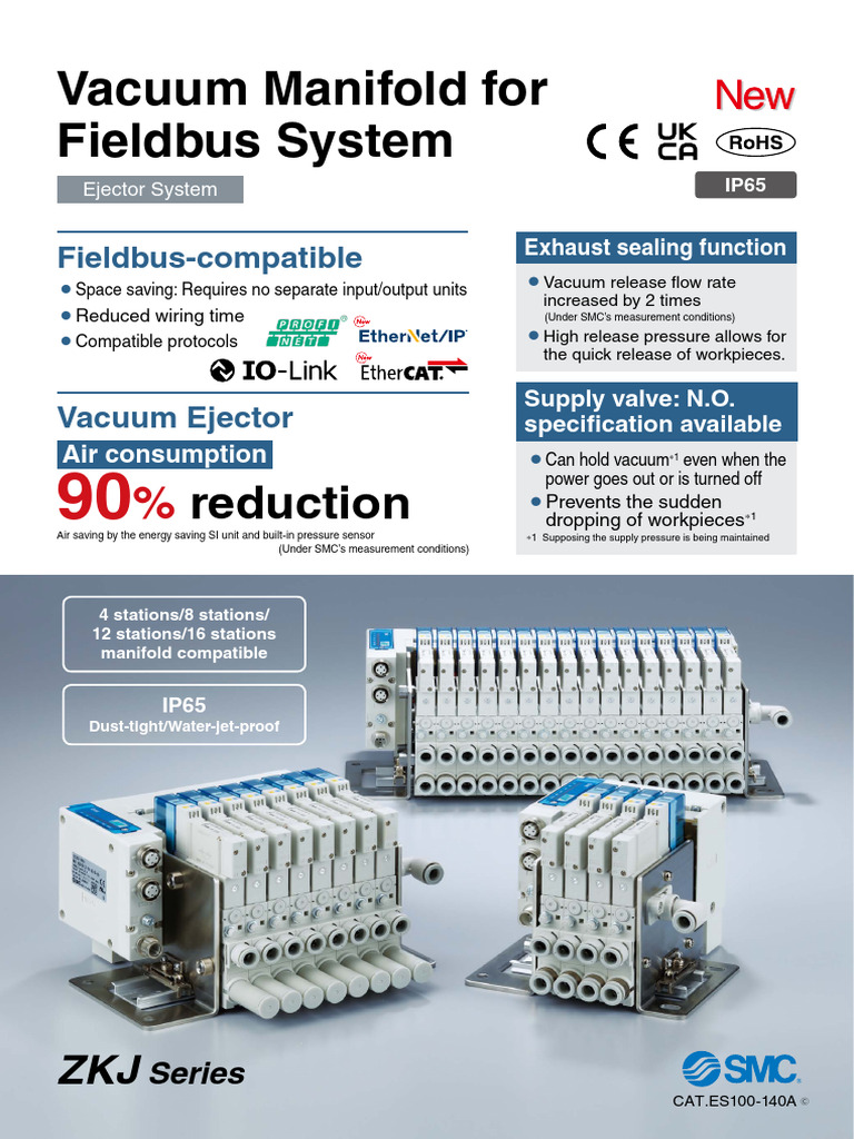 Vacuum Manifold For Fieldbus System: Reduction | PDF | Programmable Logic Controller | Power Supply