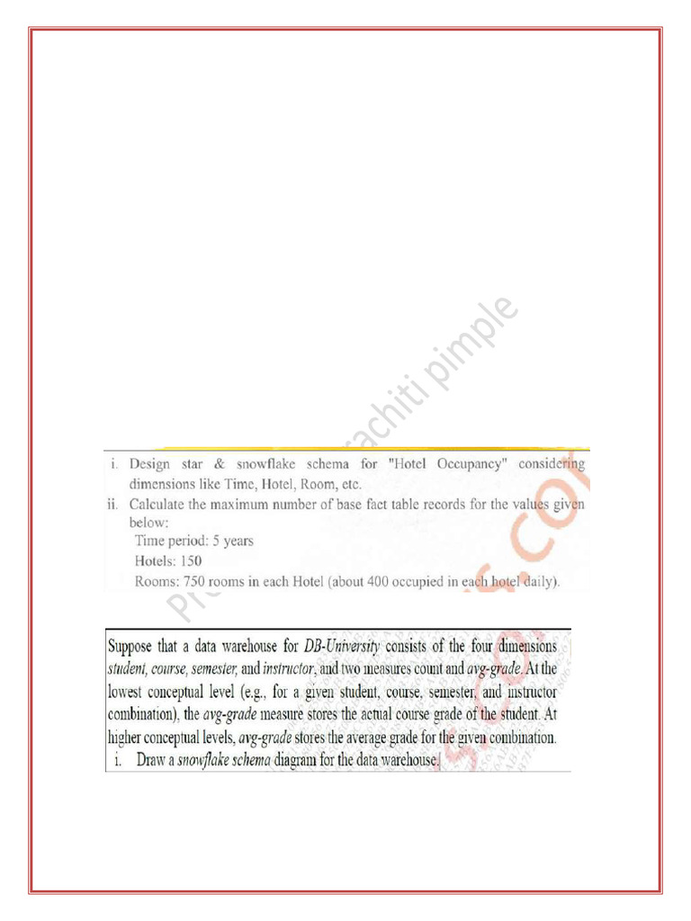 dwm question bank | PDF | Data Warehouse | Information Science