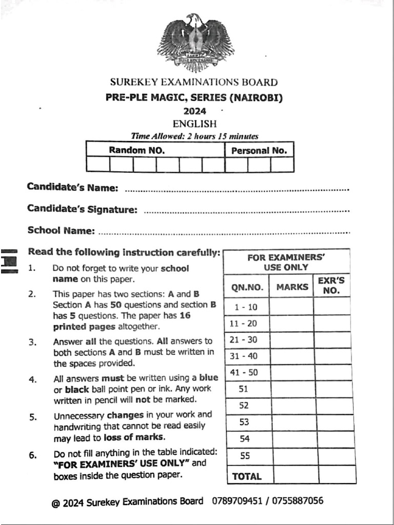 Sure Key English Magic Series 2024 | PDF