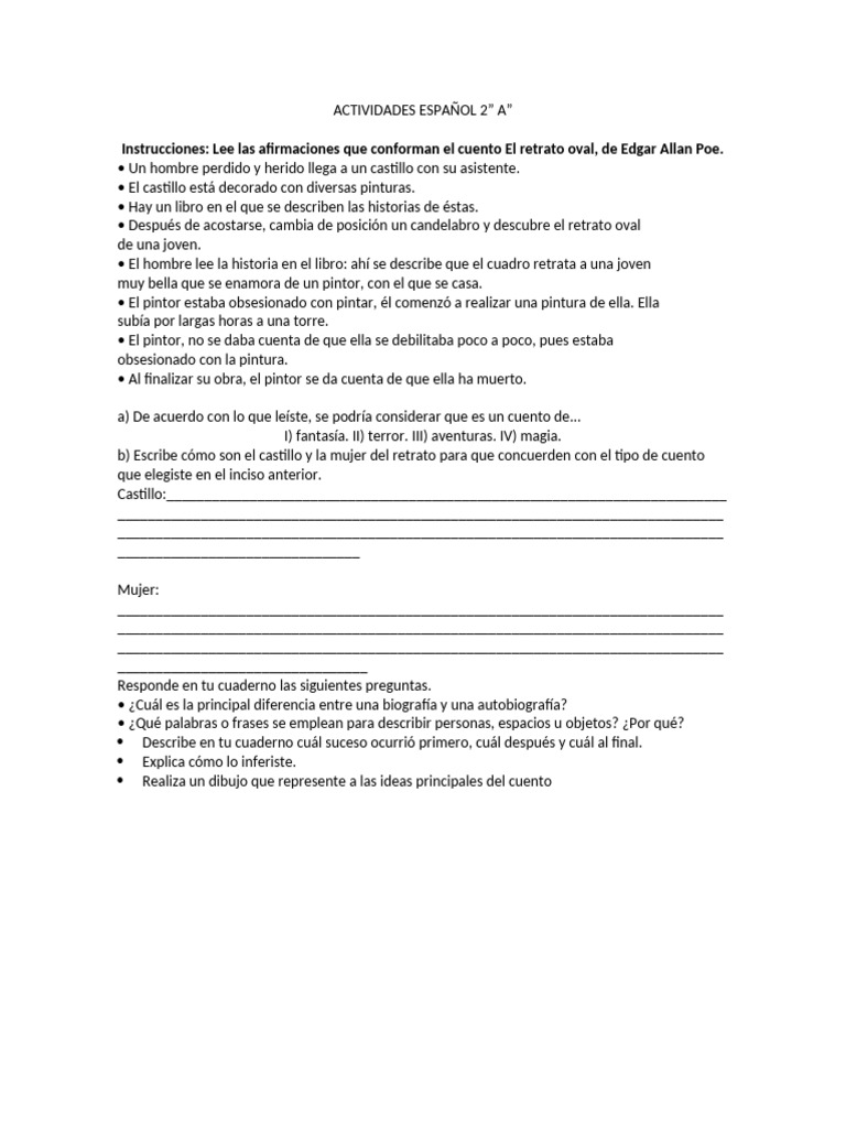 Actividades de Comprensión Lectora y Normas | PDF | Arte
