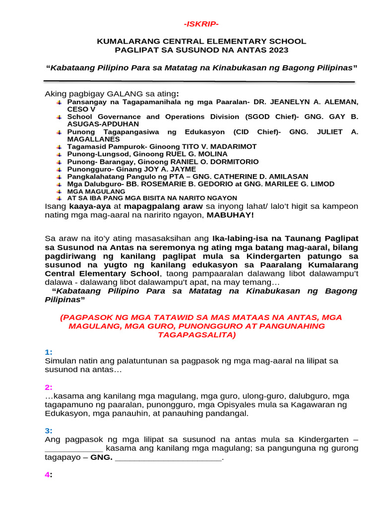 KCES_MOVING-UP-SCRIPT-2024 | PDF