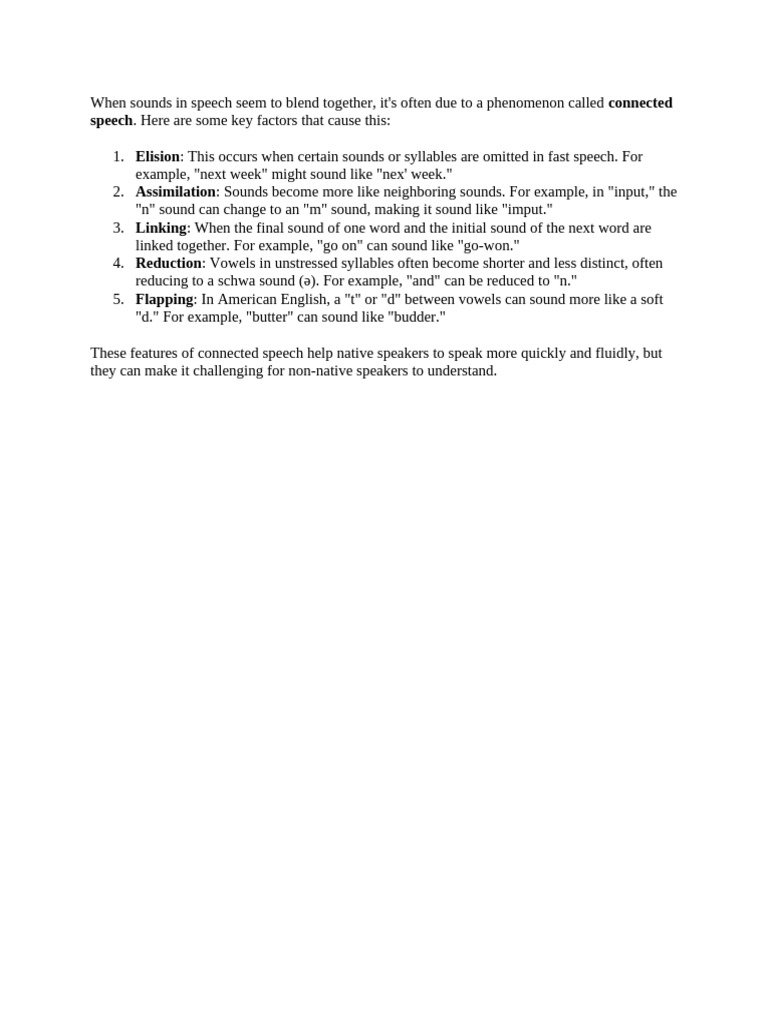 When Sounds in Speech Seem To Blend Together | PDF